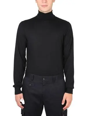 Dolce & Gabbana High Neck Knit Top - Black