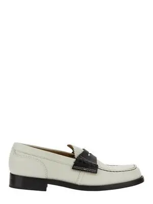 COLLEGE Leather Loafer - White