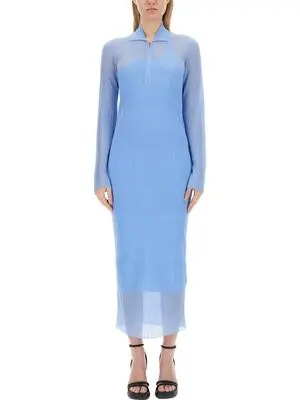 Fendi Slim Fit Knit Dress - Azure