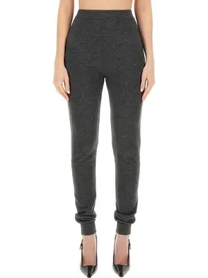 Saint Laurent High Waisted Leggings - Grey