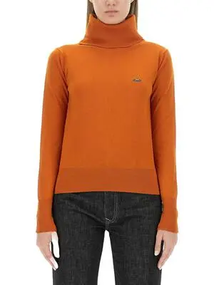 VIVIENNE WESTWOOD Giulia Turtleneck Jersey - Orange