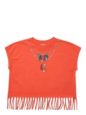 MARCELO BURLON COUNTY OF MILAN Top With Fringe - Red