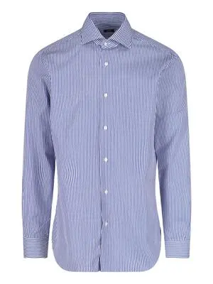 BARBA NAPOLI I' Striped Shirt - Blue