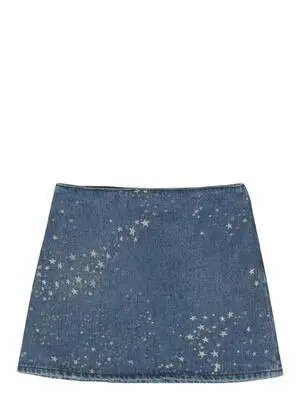 Versace Glitter Mini Skirt - Denim