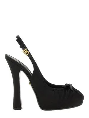 Dolce & Gabbana Satin Slingback - Black