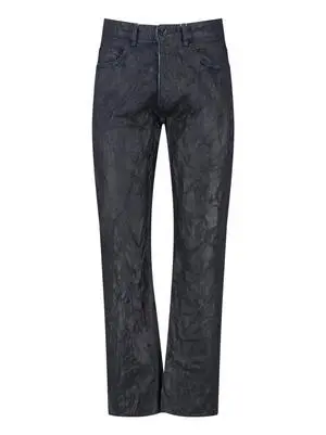 MAISON MARGIELA Waxed Straight Leg Jeans - Black