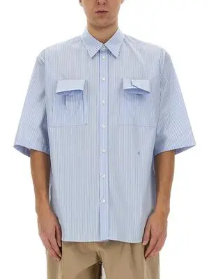 Moschino Cuff "details" Shirt - Baby Blue