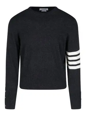 Thom Browne Loopback 4-bar Sweater - Black