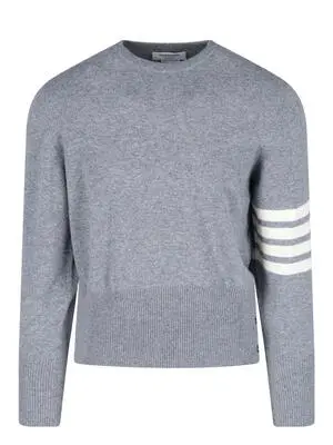 Thom Browne Loopback 4-bar Sweater - Gray