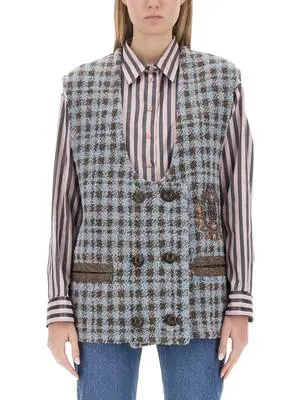 Etro Houndstooth Vest - Multicolour