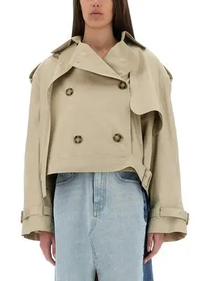 Stella McCartney Belted Short Trench Coat - Beige