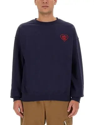 FAMILY FIRST Sweatshirt With Logo - Blue