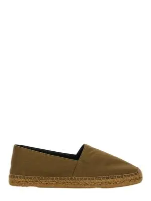 Saint Laurent Cotton Gabardine Espadrille - Brown