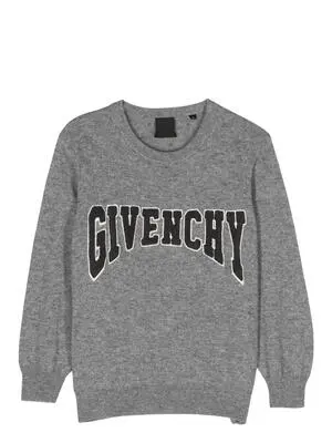 Givenchy Logo Crew Neck Pullover - Grey