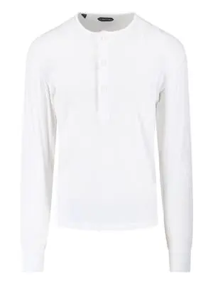 TOM FORD Henley' T-shirt - White