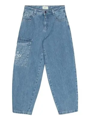 Fendi Washed Denim Pants - Blue