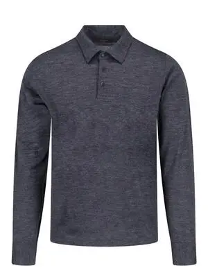 ZANONE Virgin Wool Polo Shirt - Gray