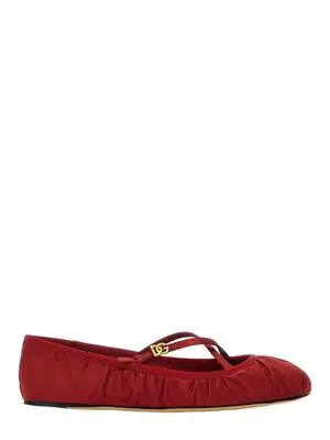 Dolce & Gabbana Satin Ballerina - Red
