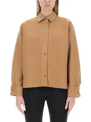 Max Mara Wool Button-down Shirt - Beige