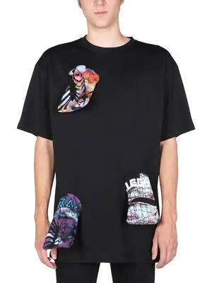 Raf Simons T-shirt With Printed Details - Black