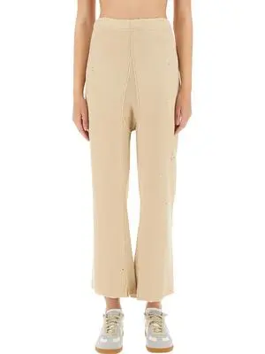 MAISON MARGIELA Wide Leg Cotton Pants - Ivory