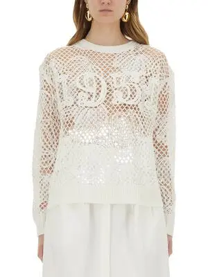 Max Mara Farea Mesh Top - White