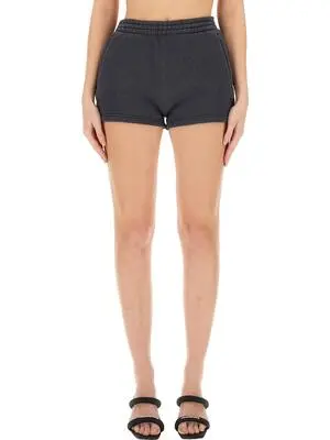 Alexander Wang Shorts With Logo - Charcoal