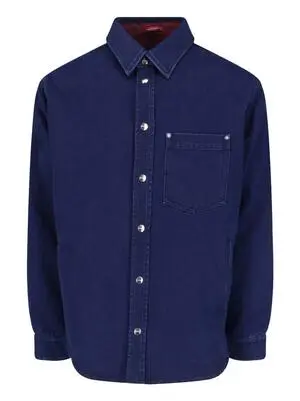 Gucci Reversible Denim And Flannel Shirt - Blue