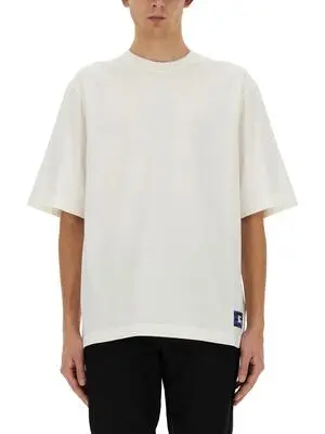 Burberry T-shir With Ekd Patch - White