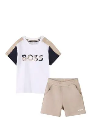 BOSS T-shirt And Bermuda Shorts Set - White