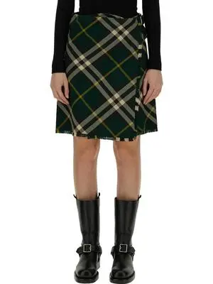 Burberry Mini Skirt - Green