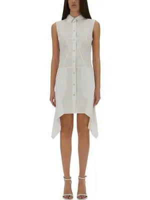 Helmut Lang Bustier Shirt Dress - White