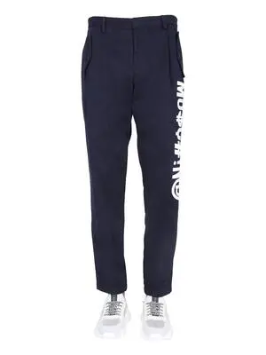 Moschino Symbols Logo Trousers - Blue