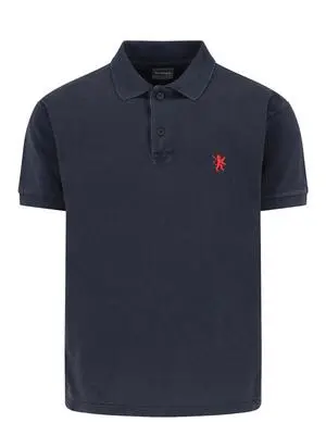 Balenciaga Polo Shirt With Embroidery - Black