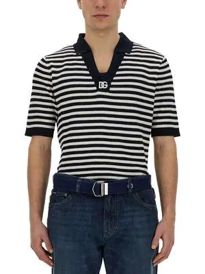 Dolce & Gabbana V-neck Polo Shirt - Multicolour