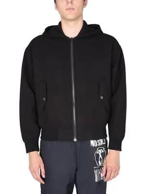 Moschino Jacket With Logo - Black
