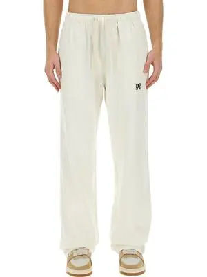 Palm Angels Pants With Logo - White