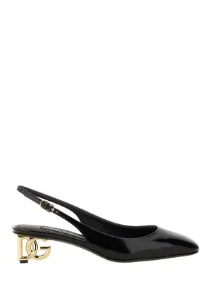Dolce & Gabbana Patent Leather Slingback - Black