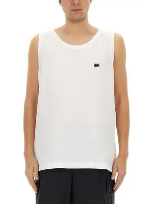 Dolce & Gabbana Cotton "over" Tank Top - White