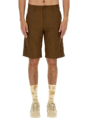 Carhartt Work In Progress Cotton Bermuda Shorts - Brown