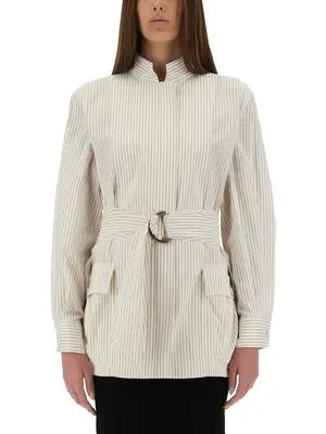 Fendi Cotton And Silk Blouson - Beige