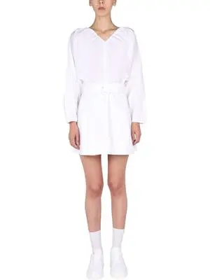 PATOU Balloon Sleeve Dress - White