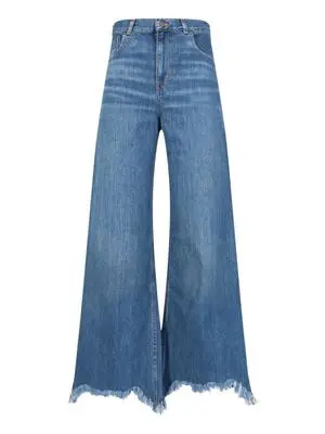 Balenciaga Wide-leg Denim Jeans - Blue