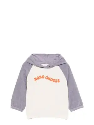 BOBO CHOSES Wavy Terry Cloth Hoodie - Blue