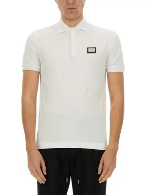 Dolce & Gabbana Polo With Logo - White
