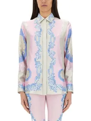 Versace Silk Cameo Shirt - Pink