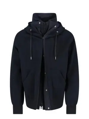 Sacai Cotton Blend Hoodie - Black
