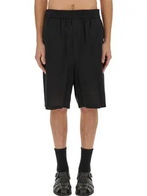 Ami Bermuda With Elastic - Black
