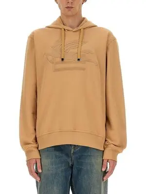 Etro Sweatshirt With Pegasus Embroidery - Beige