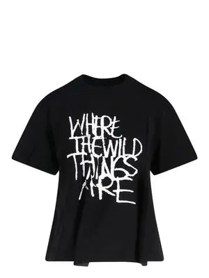 Sacai T-shirt "where The Wild Things Are - Black